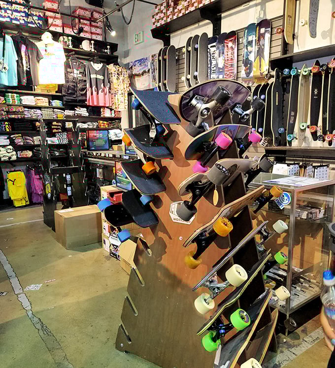 Skateboard paradise for the eternally young-at-heart. The perfect place to pretend you're still cool enough to ride one without breaking something important.