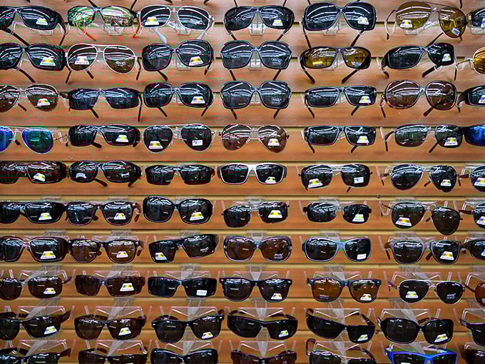 Sunglasses, sunglasses everywhere—Florida's unofficial uniform displayed in enough styles to outfit every face shape in the Sunshine State.