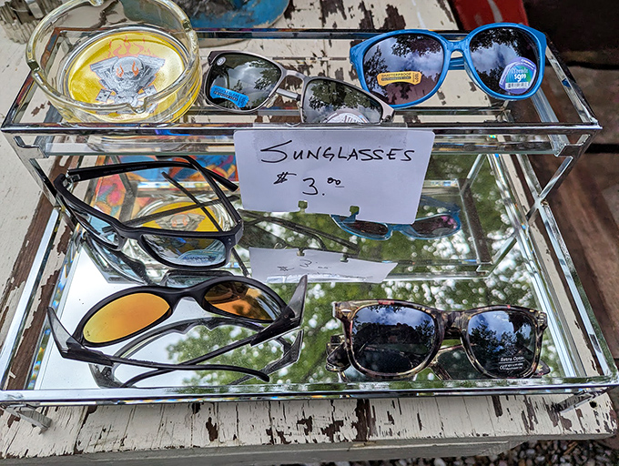 Summer style at flea market prices! These sunglasses aren't just accessories—they're time machines to cooler days and your more fashionable self.