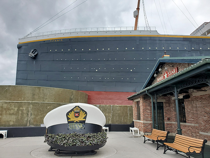 The Captain's hat sits ready for duty, a poignant symbol of leadership and the ultimate sacrifice made on that fateful night.