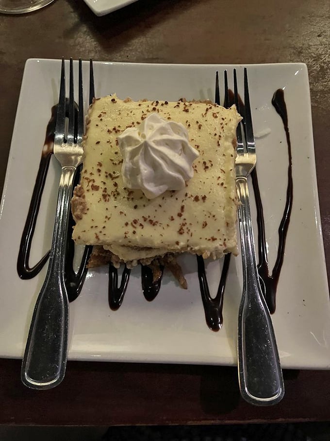 Tiramisu so perfectly executed it deserves its own spotlight and standing ovation. Coffee, cream, and pure joy on a plate.