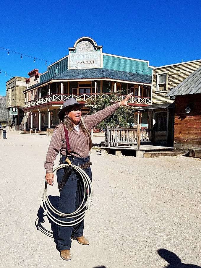 The enthusiastic guides don't just show you around—they transport you back in time with tales of gunfights, gold rushes, and Hollywood legends.