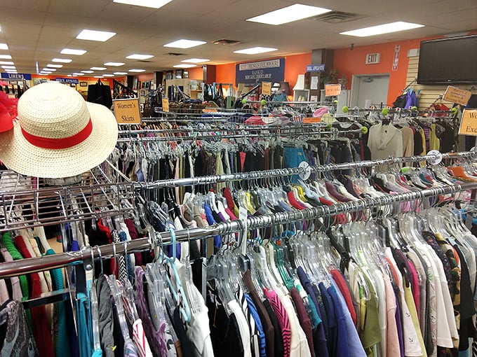 The women's clothing section offers everything from casual everyday wear to "where did you get that?" statement pieces.