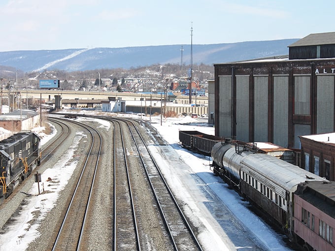 The railroad heritage of Altoona is visible throughout the city, where train tracks meet mountain views and housing prices stay firmly on the ground.