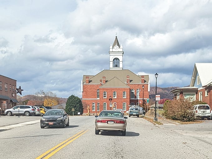 Blairsville's historic courthouse stands as the crown jewel of this mountain community. Those mountains in the background aren't just showing off—they're part of the family.