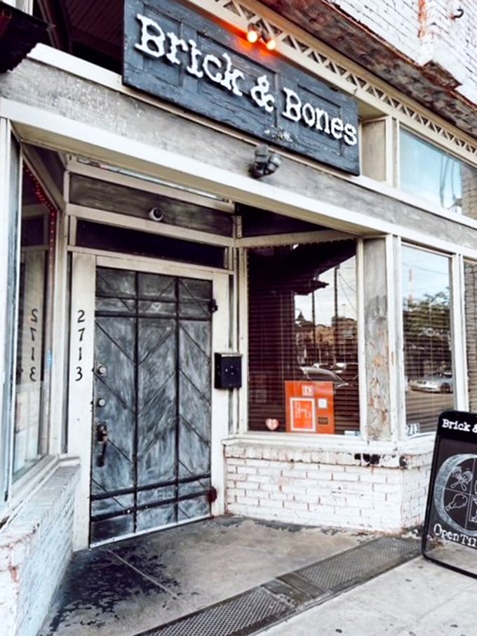That weathered brick facade holds secrets – namely, some of the most interesting fried chicken around.