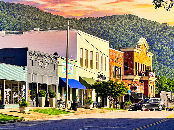 Clayton's main street mixes mountain rustic with surprising sophistication—think Andy Griffith meets artisanal everything.