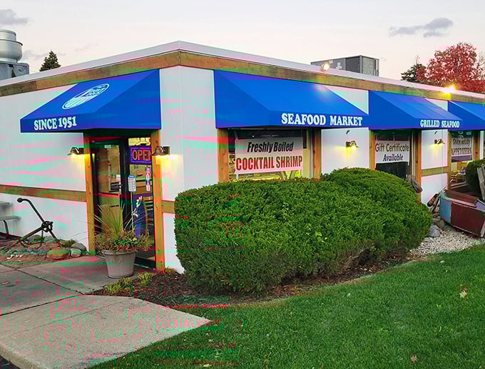 Don's Dock's blue awnings have been sheltering seafood treasures since 1951 – a suburban oasis for the fish-obsessed.
