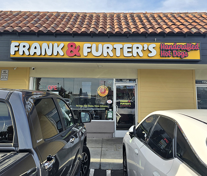 Simple storefront, extraordinary sausages – sometimes the best handcrafted hot dogs hide in plain sight like this.
