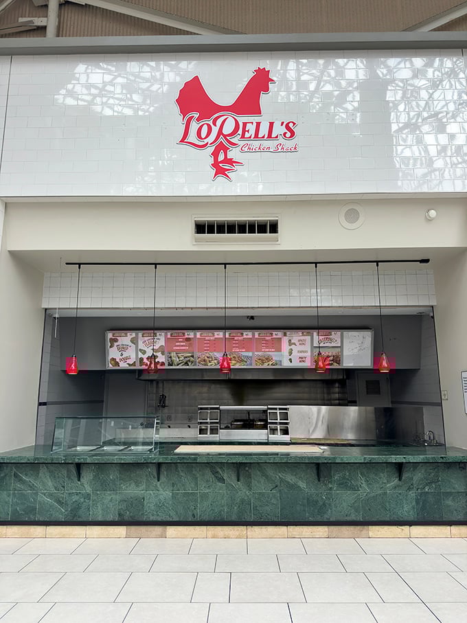 Food court excellence exists, and LoRell's red rooster logo proves it every single day.