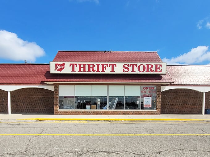 This unassuming Ohio Thrift storefront hides a wonderland of affordable finds – like a speakeasy for the bargain-obsessed.