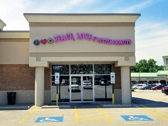 Peace, Love and Little Donuts brings flower-power vibes to Cleveland, proving that good karma comes in bite-sized packages.