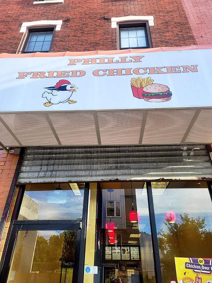 Philly Fried Chicken's no-nonsense storefront tells you exactly what you're getting—straightforward, delicious halal chicken without the frills.