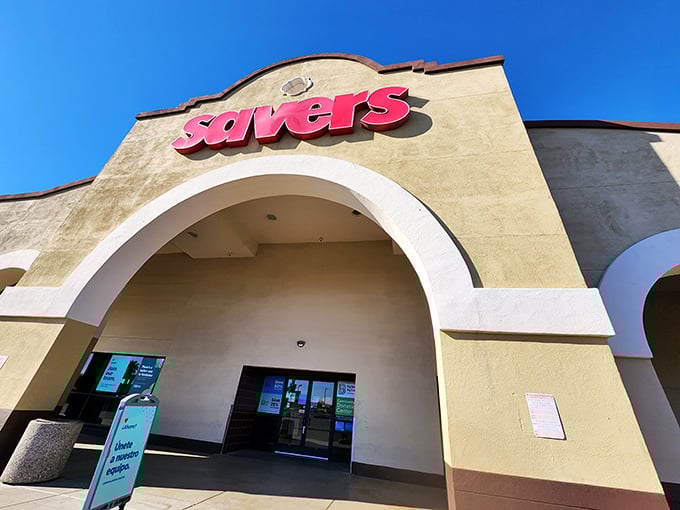 Savers' understated exterior hides a department-store-sized collection of pre-loved possibilities.