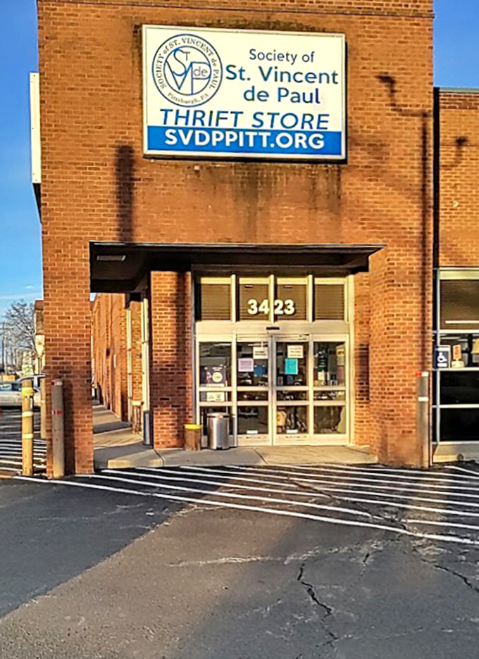 St. Vincent de Paul's brick facade has witnessed generations of Pittsburghers discovering secondhand treasures.