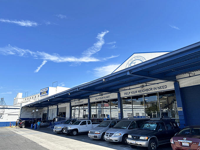 This long, welcoming building stretches like a treasure chest filled with community spirit and incredible deals.