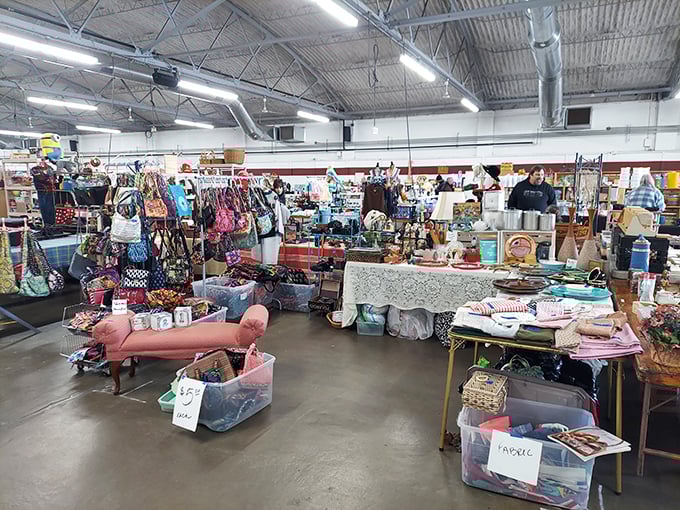 This humble warehouse exterior hides treasures that would make antique roadshow experts weep with joy.