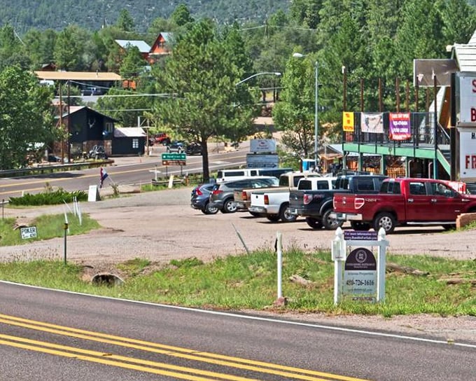 Strawberry's rural roads wind through forest communities where mailboxes mark hidden mountain retreats.