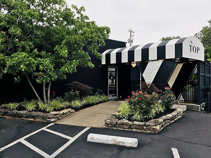 The Top's striped awning looks like a 1950s time capsule that serves prime rib worthy of the Mad Men era.