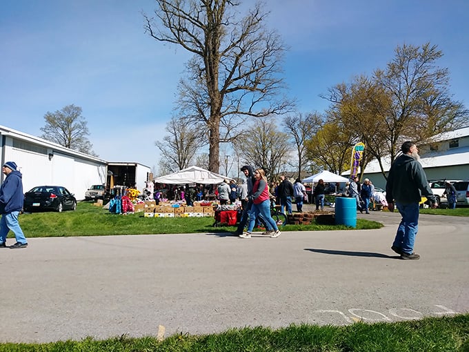 Spring brings out the best in outdoor markets where neighbors become treasure dealers for the day.