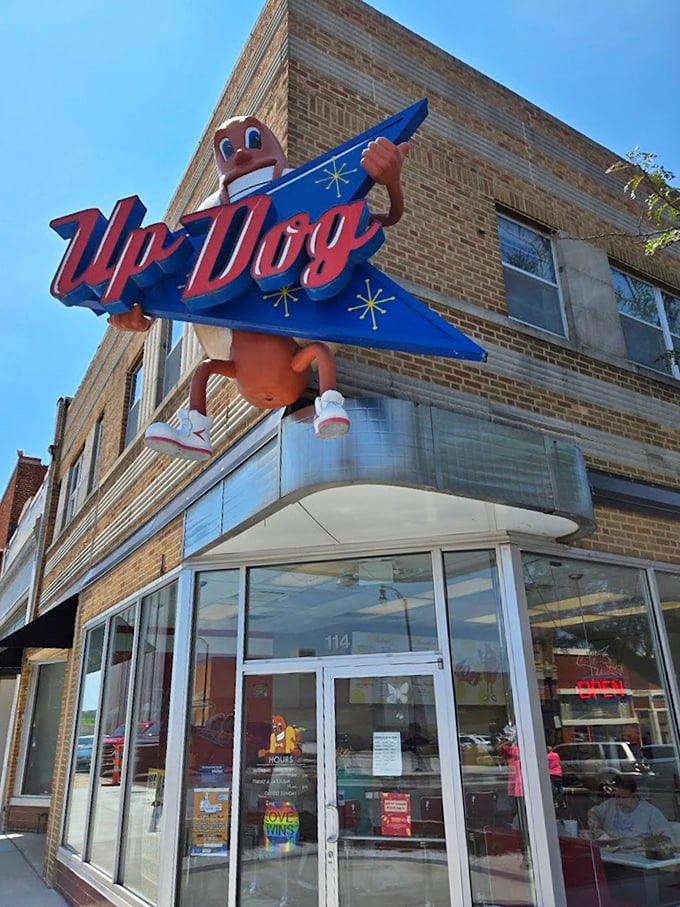 When a cartoon hot dog mascot grins this wide, you know the real thing inside tastes even better.