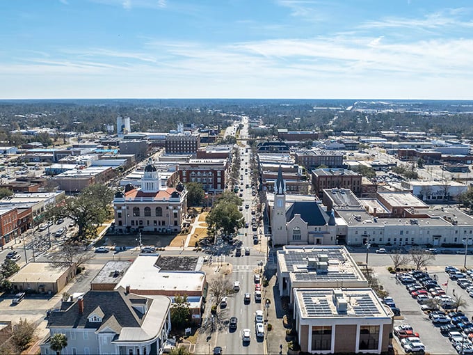 Valdosta from above – a bird's eye view of a city where your dollar stretches as far as the horizon.