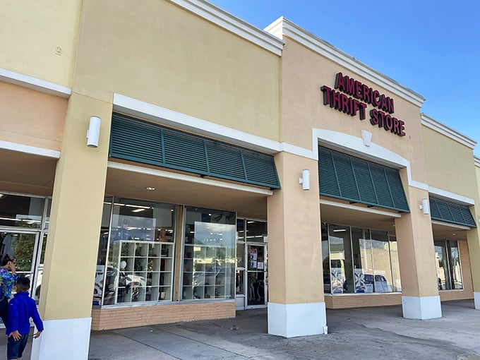 Clean, modern design proves thrift shopping doesn't mean sacrificing style or shopping comfort.