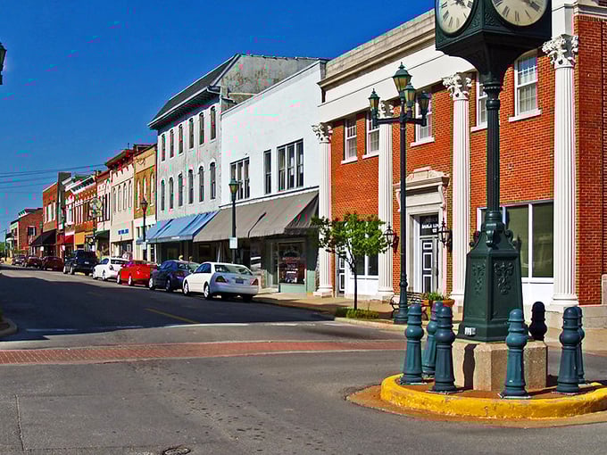 This charming downtown clock stands as a gentle reminder that good things take time.