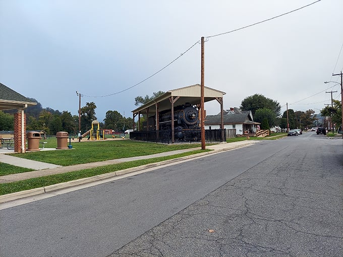 That locomotive in Covington isn't just preserved history—it's a steel-and-steam reminder of when travel was an occasion worth dressing up for.