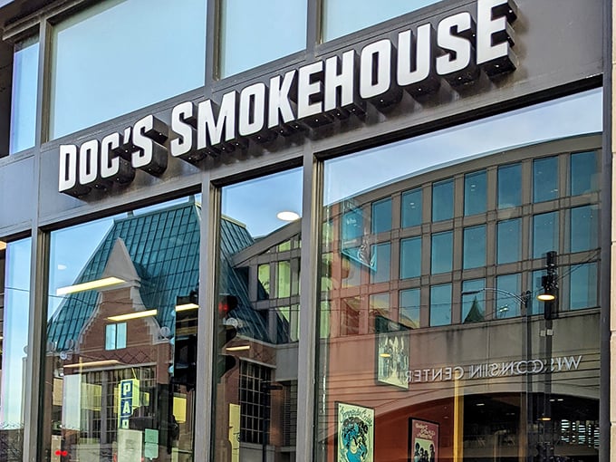Urban barbecue excellence shines through those big windows where serious pit masters work their magic for downtown diners.