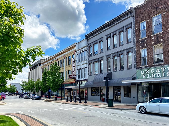 Decatur's downtown showcases beautifully preserved historic buildings alongside newer developments, creating a vibrant streetscape perfect for weekend strolling.
