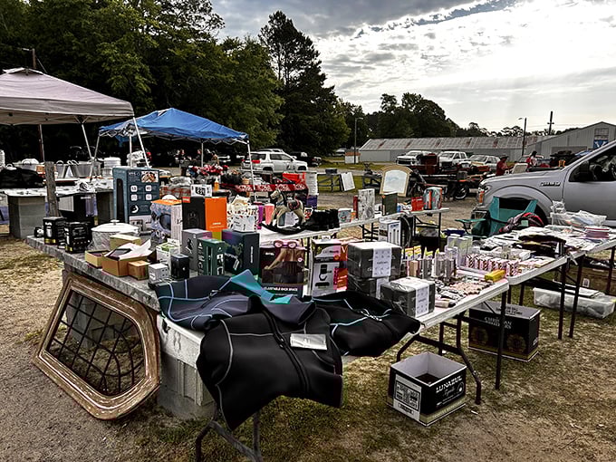 Tables piled high with unexpected treasures — from gadgets to gear, mirrors to must-haves. The hunt for a great deal starts here!