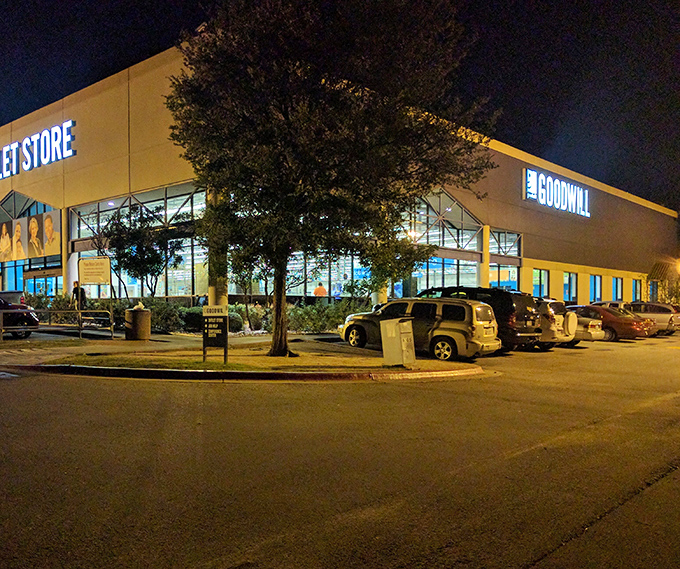 Under these bright lights, the bins overflow with possibilities - shopping becomes an archaeological dig.