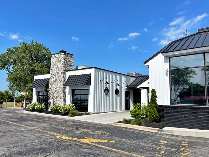 Jolly Roger's no-frills white building stands ready for seafood seekers. This humble spot has been turning Lake Erie's bounty into deliciousness for years.