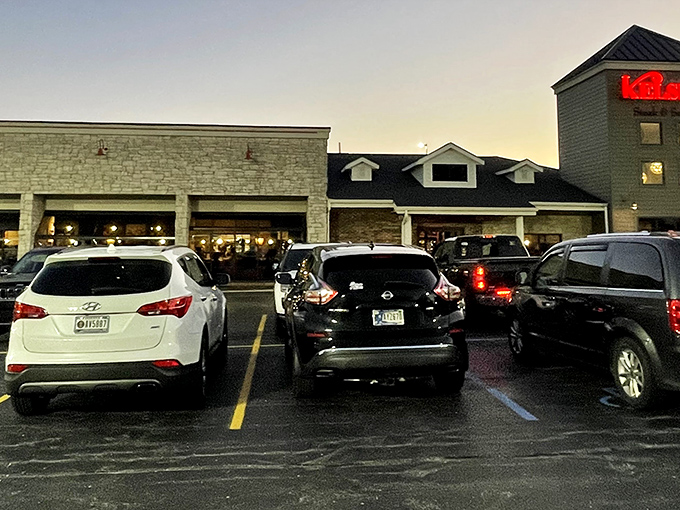 That packed parking lot tells the whole story – when locals line up, you know something delicious awaits.