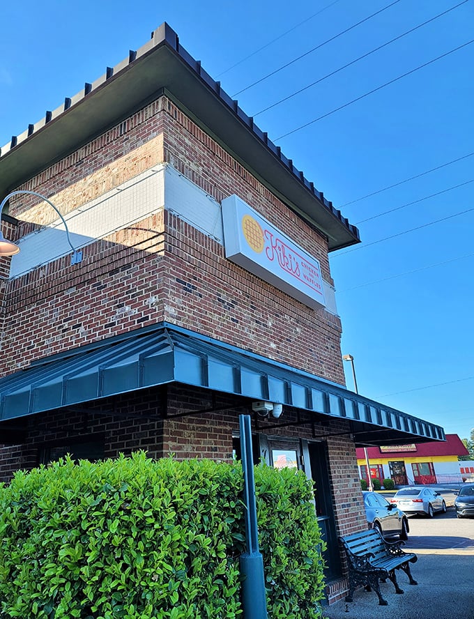 Kiki's corner spot might look unassuming, but inside awaits the perfect marriage of crispy chicken and fluffy waffles.