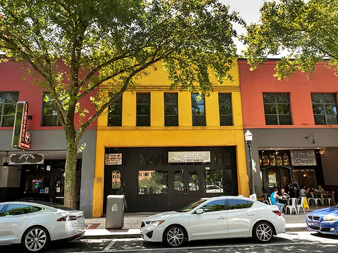 These colorful buildings line up like a box of crayons ready to color your retirement dreams.