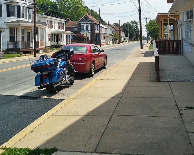 Small-town main streets like this one prove that charm doesn't require a big budget.