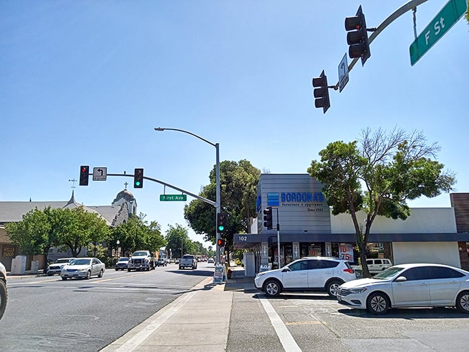 Where furniture stores and church steeples share the skyline! Oakdale's intersection of commerce and faith creates that perfect small-town balance we secretly crave.