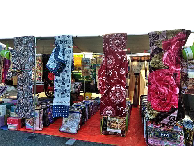 Pattern lovers, rejoice! Stockton's textile vendors create a kaleidoscope of colors and designs that would make your grandmother's quilt look understated.