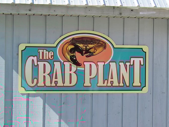 Simple sign, serious seafood. The Crab Plant's logo tells you exactly what they do best - no false advertising here!