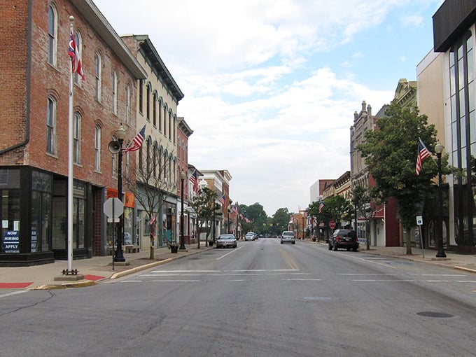 The classic American main street of Wapakoneta proves that picture-perfect living doesn't require a picture-perfect bank account.