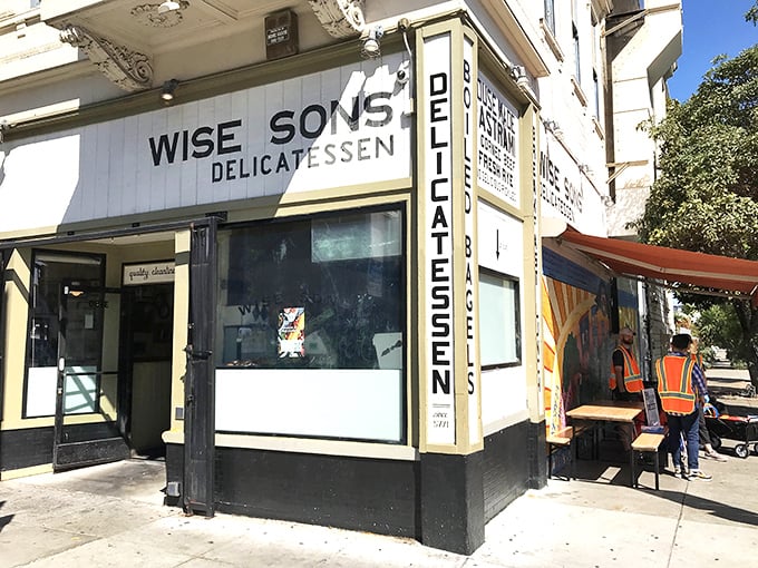 Simple storefront, complex flavors – Wise Sons delivers time-honored recipes with contemporary California flair and precision.