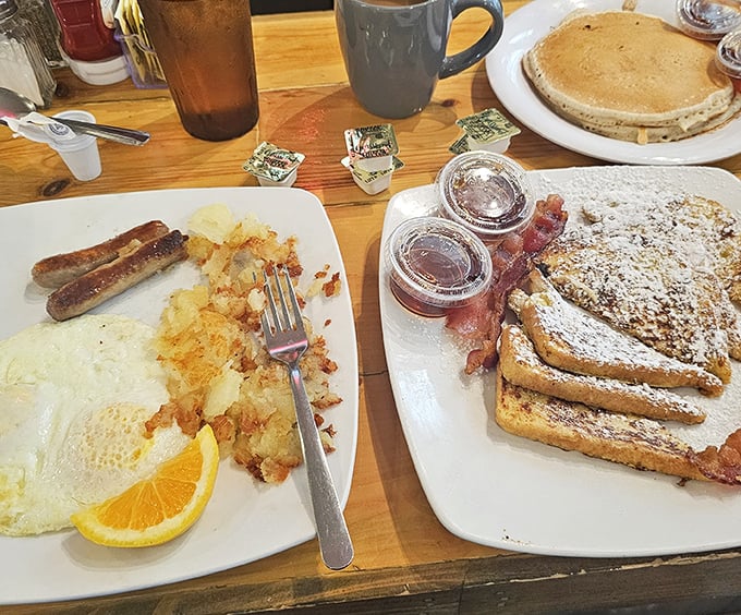 The Grand Slam breakfast that hits it out of the park—a plate so perfectly arranged it deserves its own spot in the Cleveland Hall of Fame.