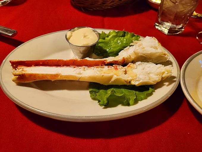 King crab legs: Nature's way of making you work for your dinner. The reward? Sweet meat that makes the shell-cracking effort entirely worthwhile.