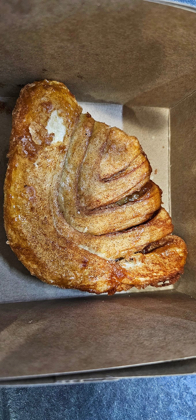 The humble apple turnover, reimagined as a cinnamon-dusted masterpiece. Flaky, buttery, and absolutely worth the crumbs in your car.