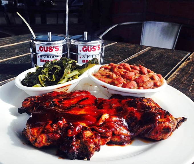 When BBQ sauce meets perfectly grilled chicken, magic happens. Those sides aren't playing supporting roles – they're co-stars in this delicious production.