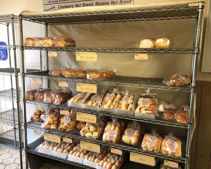 Bread racks stacked with carb-laden masterpieces prove that Schneider's isn't just playing the donut game—they're competing in the whole bakery league.
