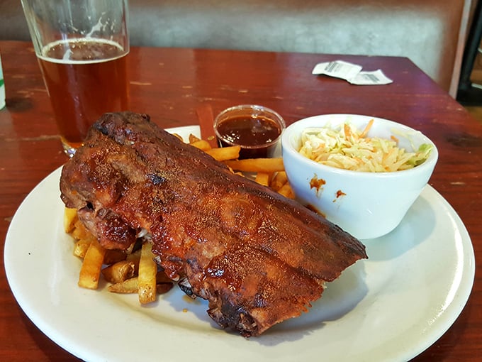 These BBQ ribs don't just fall off the bone—they practically leap onto your fork in a desperate bid for your attention.