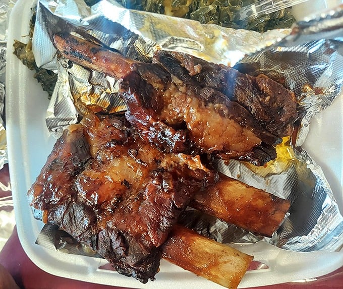 These beef short ribs have clearly been slow-cooking since Bobby Fischer was making chess headlines—fall-apart tender and glistening with rich sauce.